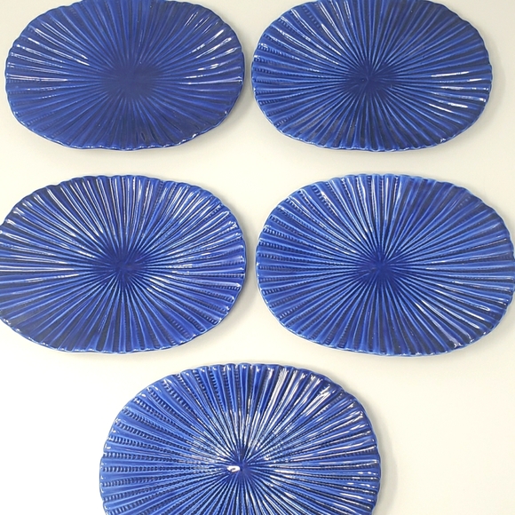 Bombay | Dining | Bombay Company Cobalt Blue Plates Set Of 5 | Poshmark